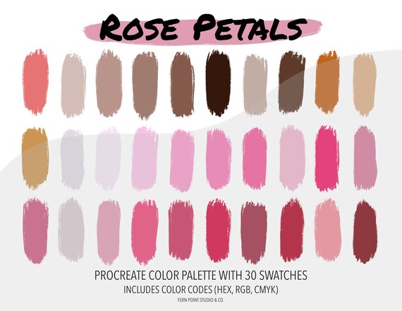 Procreate Color Palette Rose Petals Instant Download | Etsy