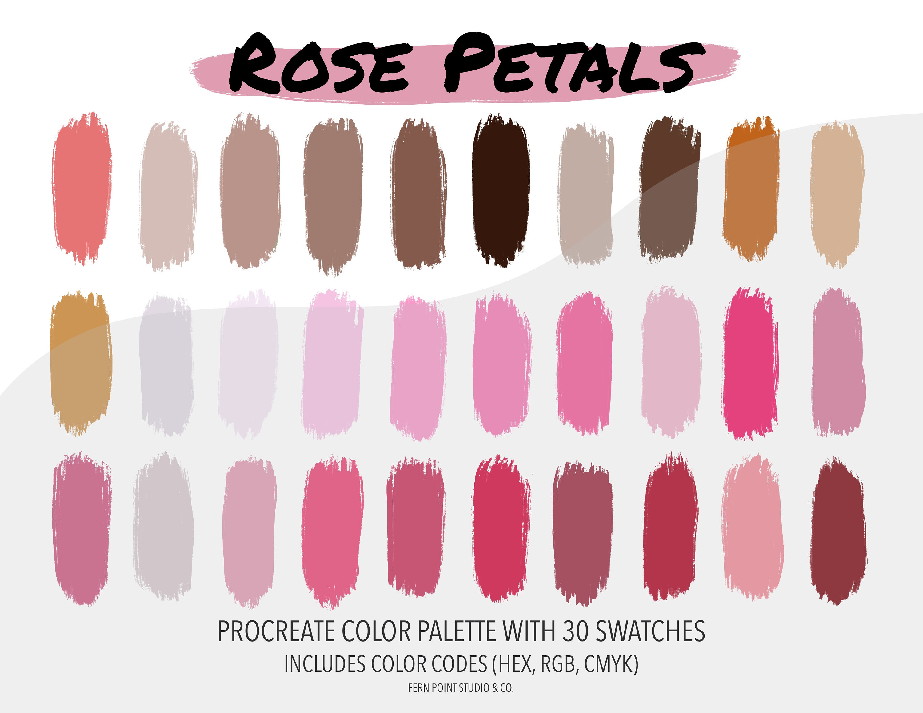 Procreate Color Palette | Rose Petals | Instant Download | Digital File ...