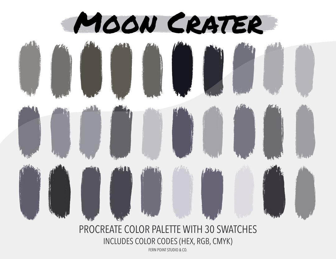 Procreate Color Palette Moon Crater Instant Download Digital File Color ...