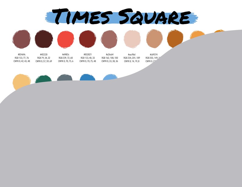 Procreate Color Palette | Times Square | Instant Download | Digital ...