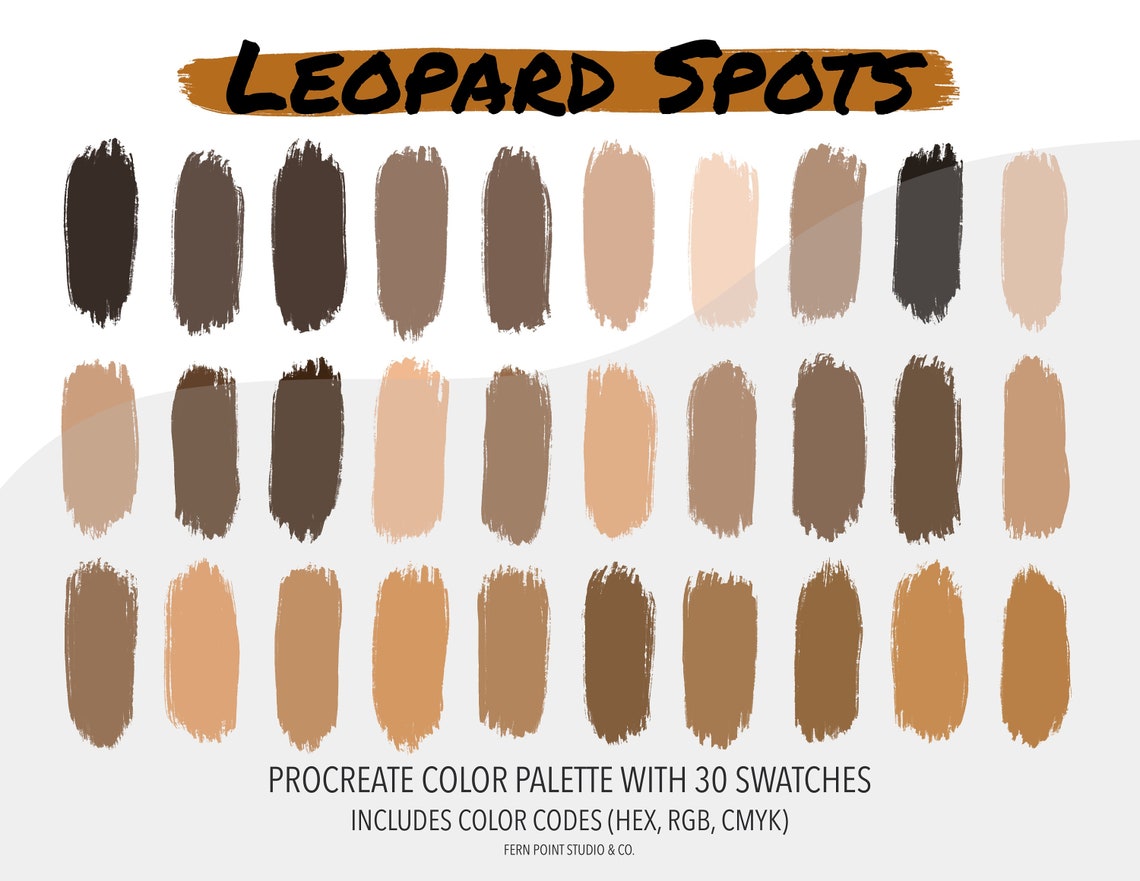 Procreate Color Palette Leopard Spots Instant Download Digital File ...