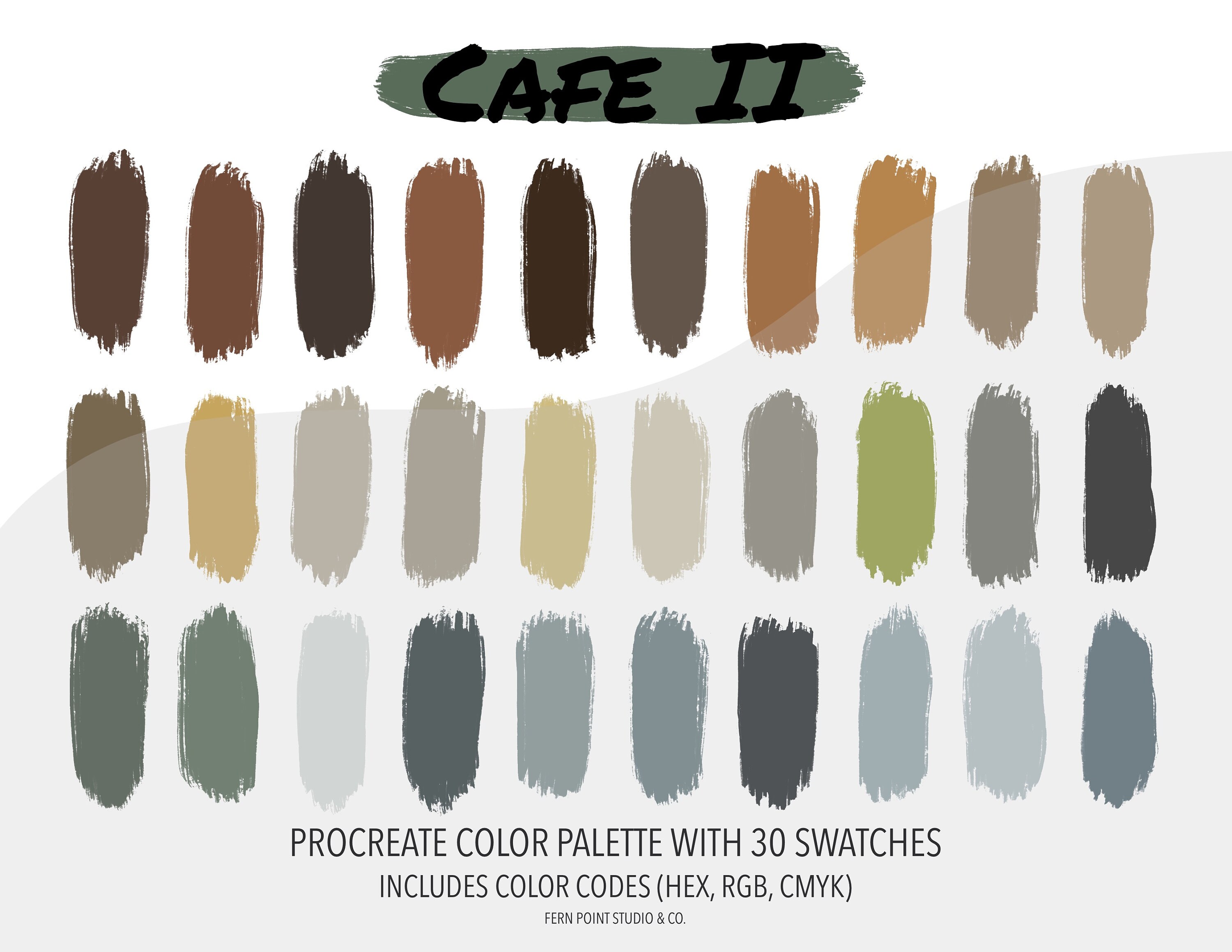 Procreate Color Palette | Cafe 2 | Instant Download | Digital File ...