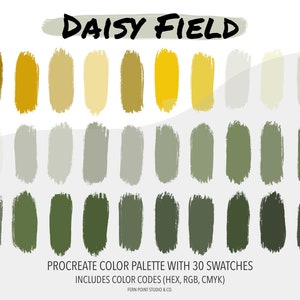 Procreate Color Palette Bundle 4 Palettes Flower Field Instant Download ...
