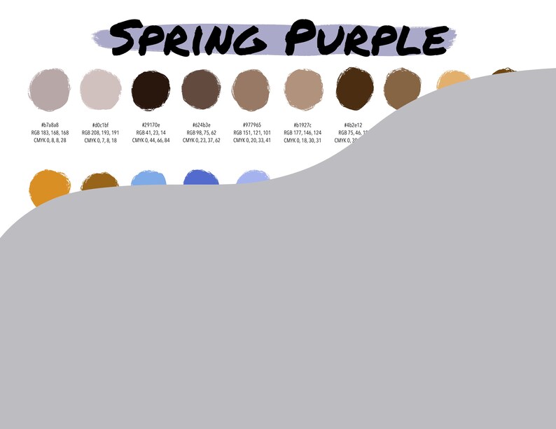 Procreate Color Palette | Spring Purple | Instant Download | Digital ...