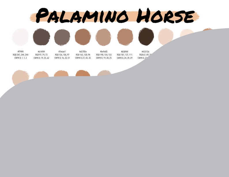 Procreate Color Palette | Palomino Horse | Instant Download | Digital ...