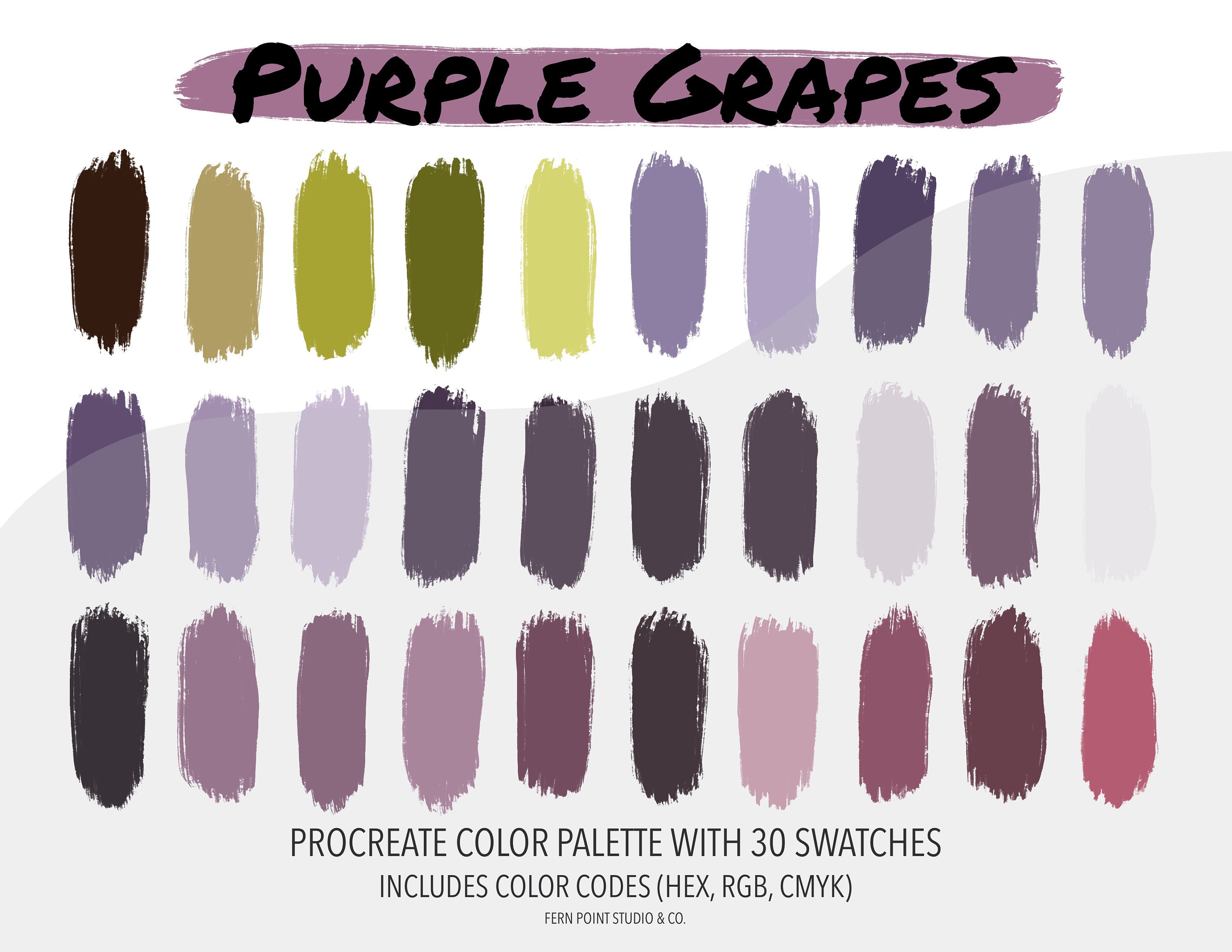 Procreate Color Palette | Purple Grapes | Instant Download | Digital ...