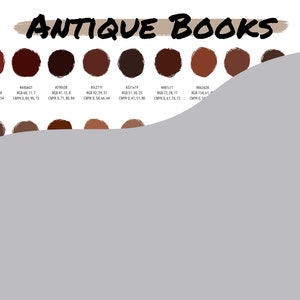 Procreate Color Palette | Antique Books | Instant Download | Digital ...