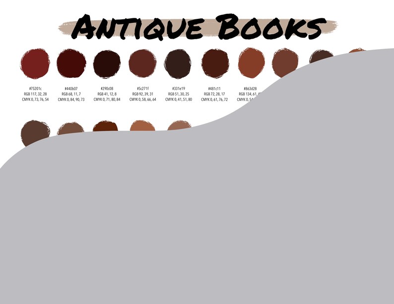 Procreate Color Palette | Antique Books | Instant Download | Digital ...