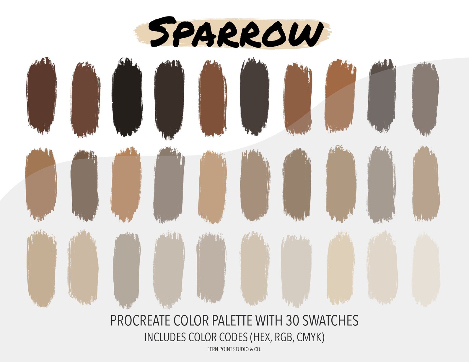Procreate Color Palette Sparrow Instant Download Digital File Color ...