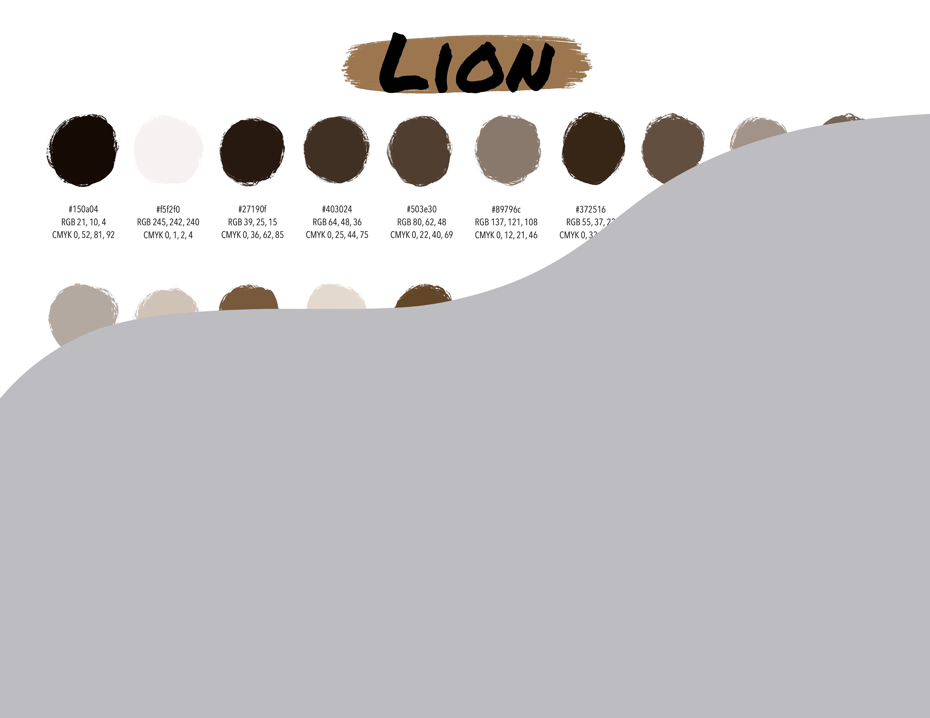 Procreate Color Palette Lion Instant Download Digital File Color ...
