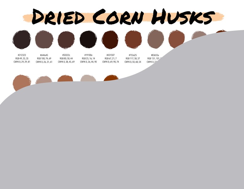 Procreate Color Palette | Dried Corn Husks | Instant Download | Digital ...