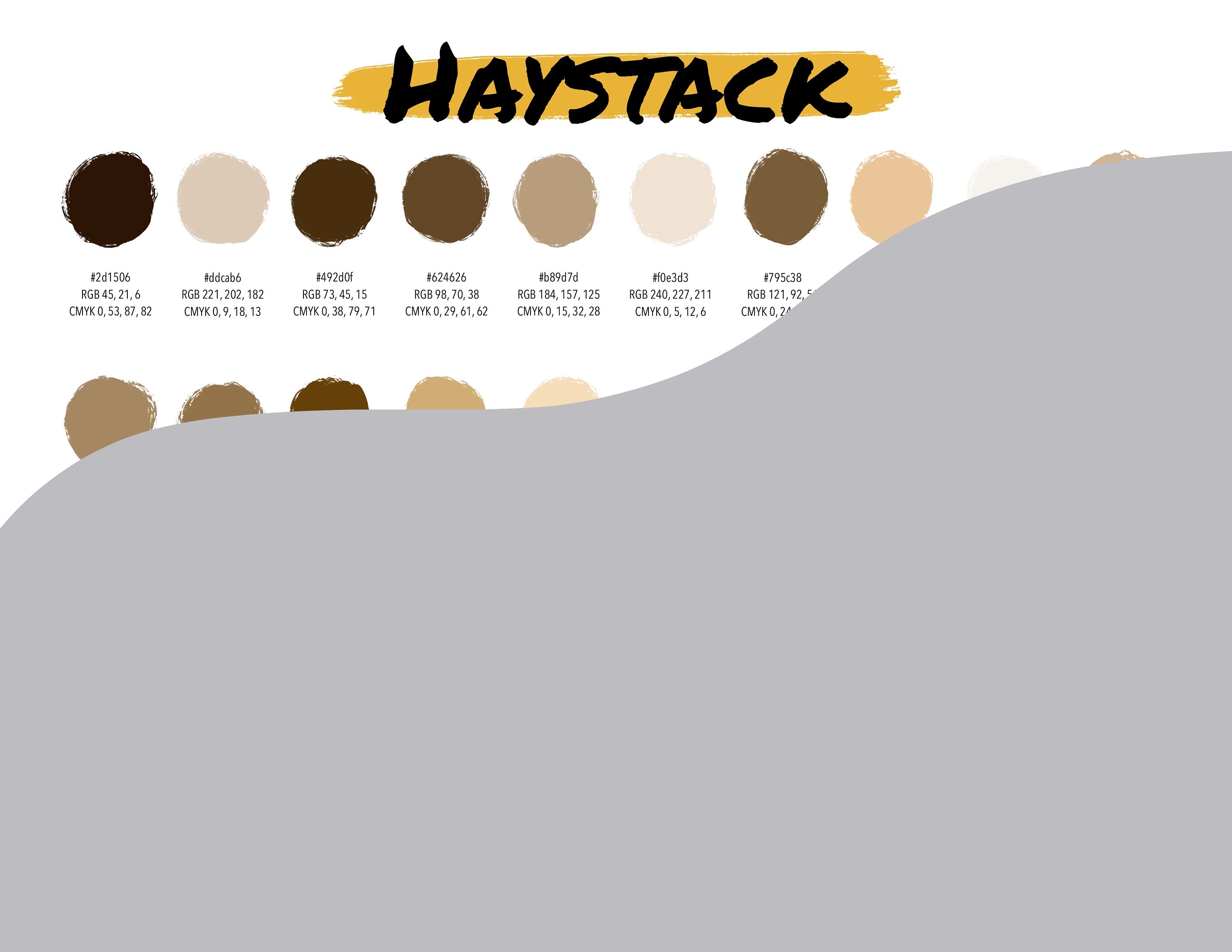Procreate Color Palette Haystack Instant Download Digital File Color Swatches Color Codes HEX ...