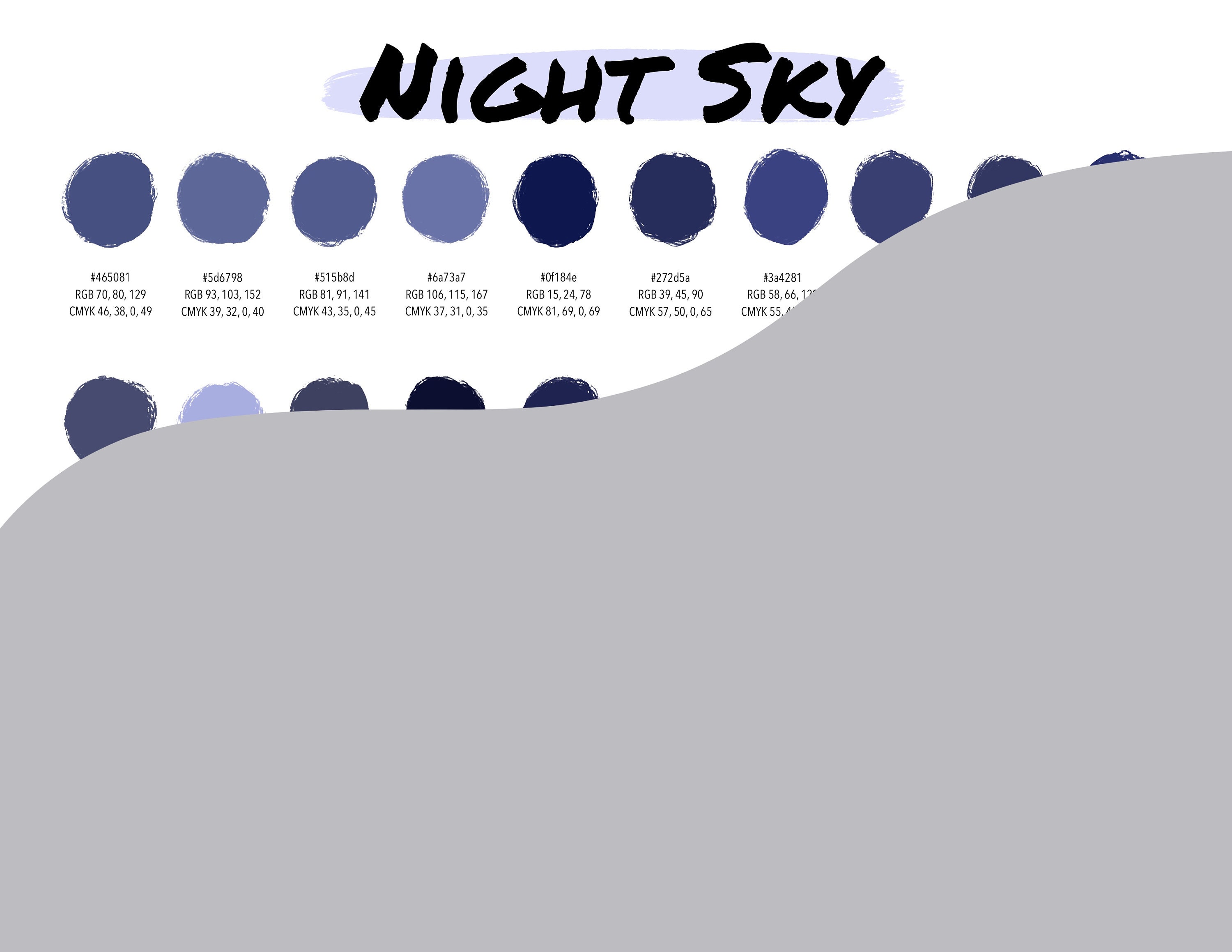 Procreate Color Palette | Night Sky | Instant Download | Digital File ...