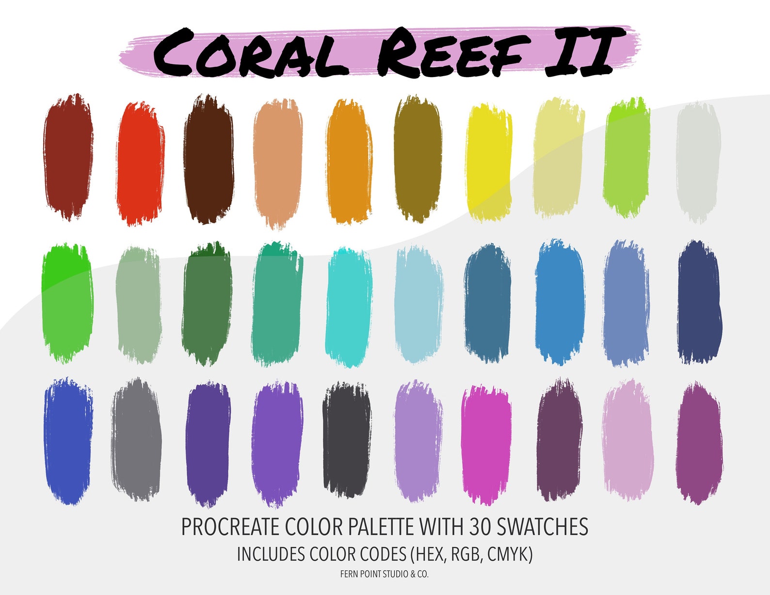 Procreate Color Palette | Coral Reef 2 | Instant Download | Digital ...