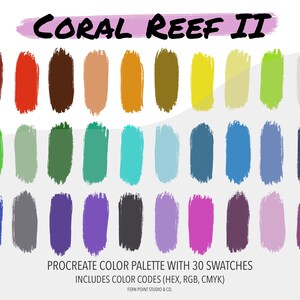 Procreate Color Palette | Coral Reef 2 | Instant Download | Digital ...