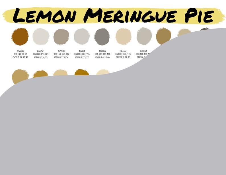 Procreate Color Palette Lemon Meringue Pie Instant | Etsy