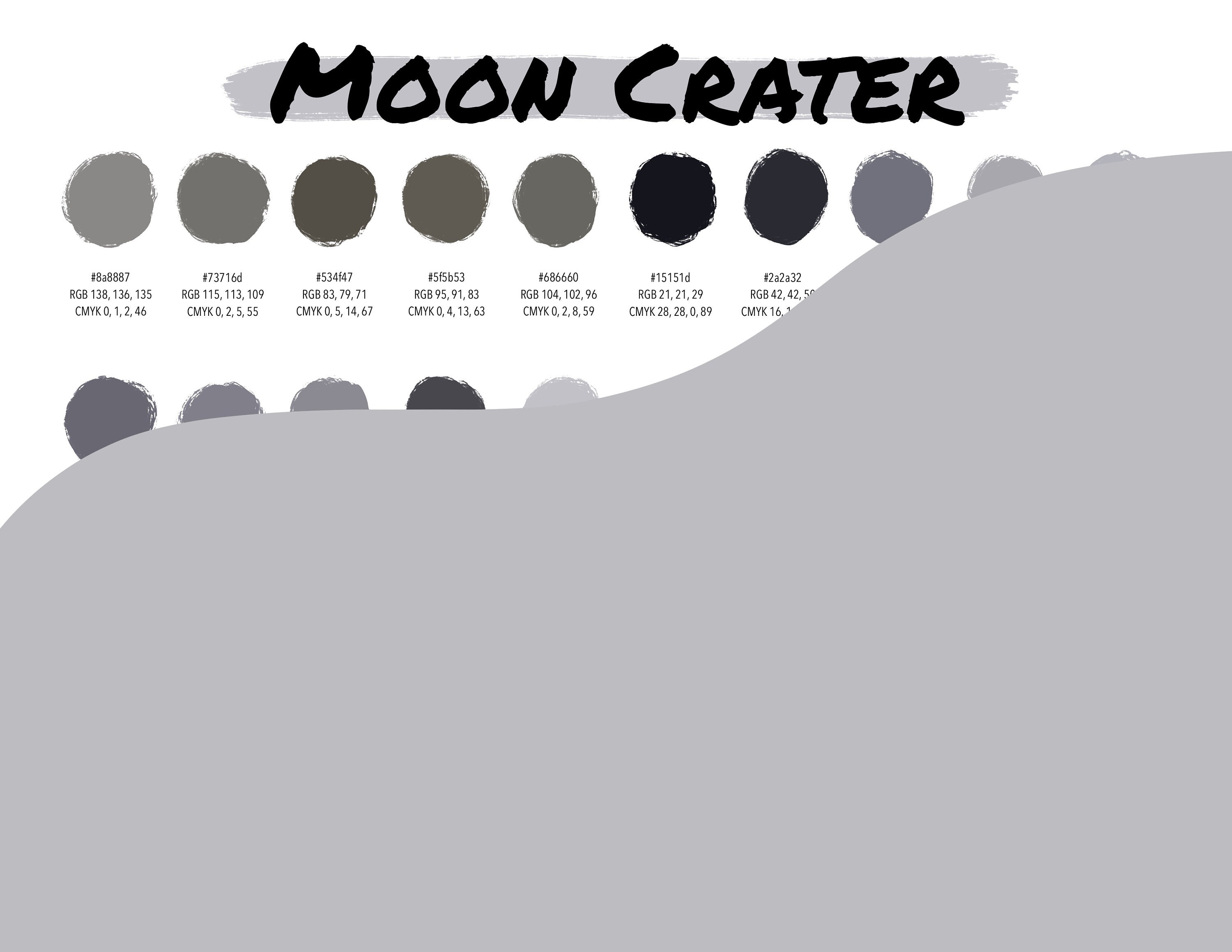 Procreate Color Palette Moon Crater Instant Download Digital File Color ...
