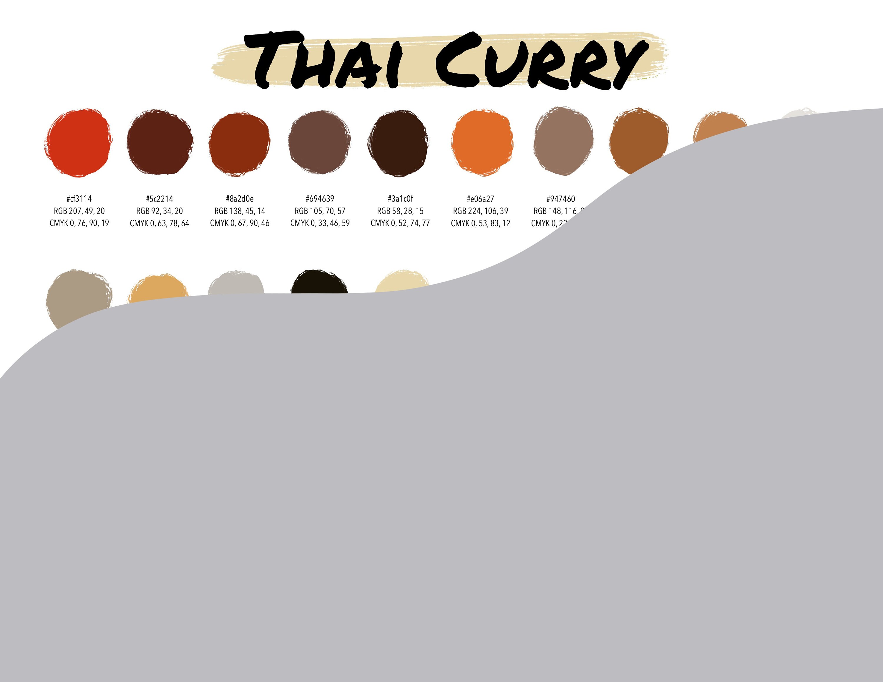 Procreate Color Palette | Thai Curry | Instant Download | Digital File ...