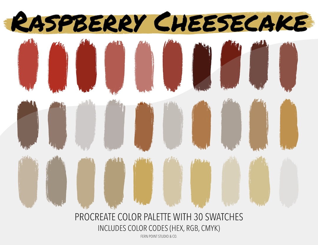 Procreate Color Palette Raspberry Cheesecake Instant Download Digital ...