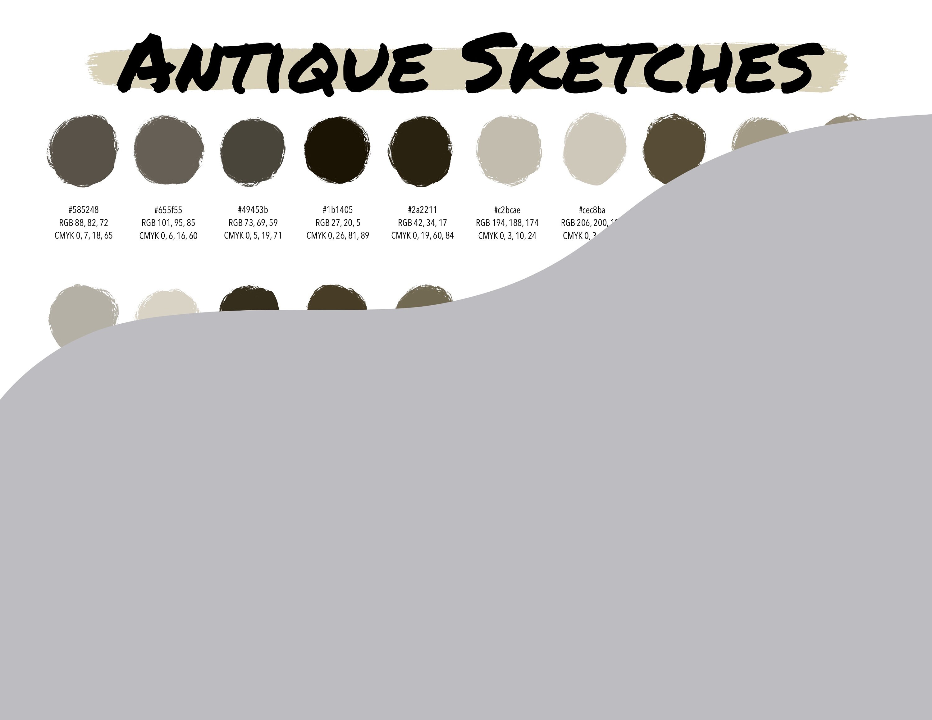 Procreate Color Palette | Antique Sketches | Instant Download | Digital ...