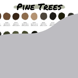 Procreate Color Palette Pine Trees Instant Download Digital File Color ...