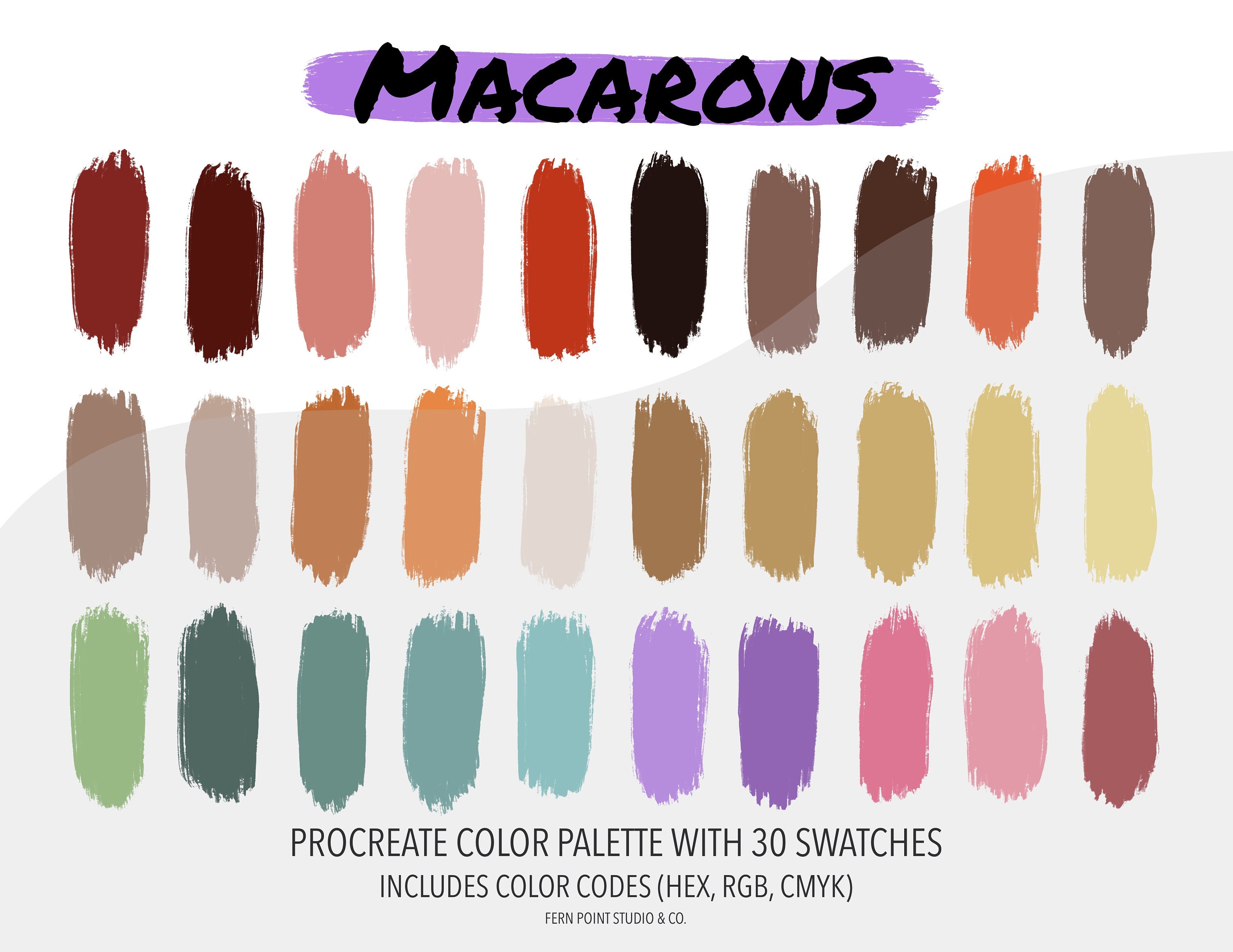 Procreate Color Palette | Macarons | Instant Download | Digital File ...