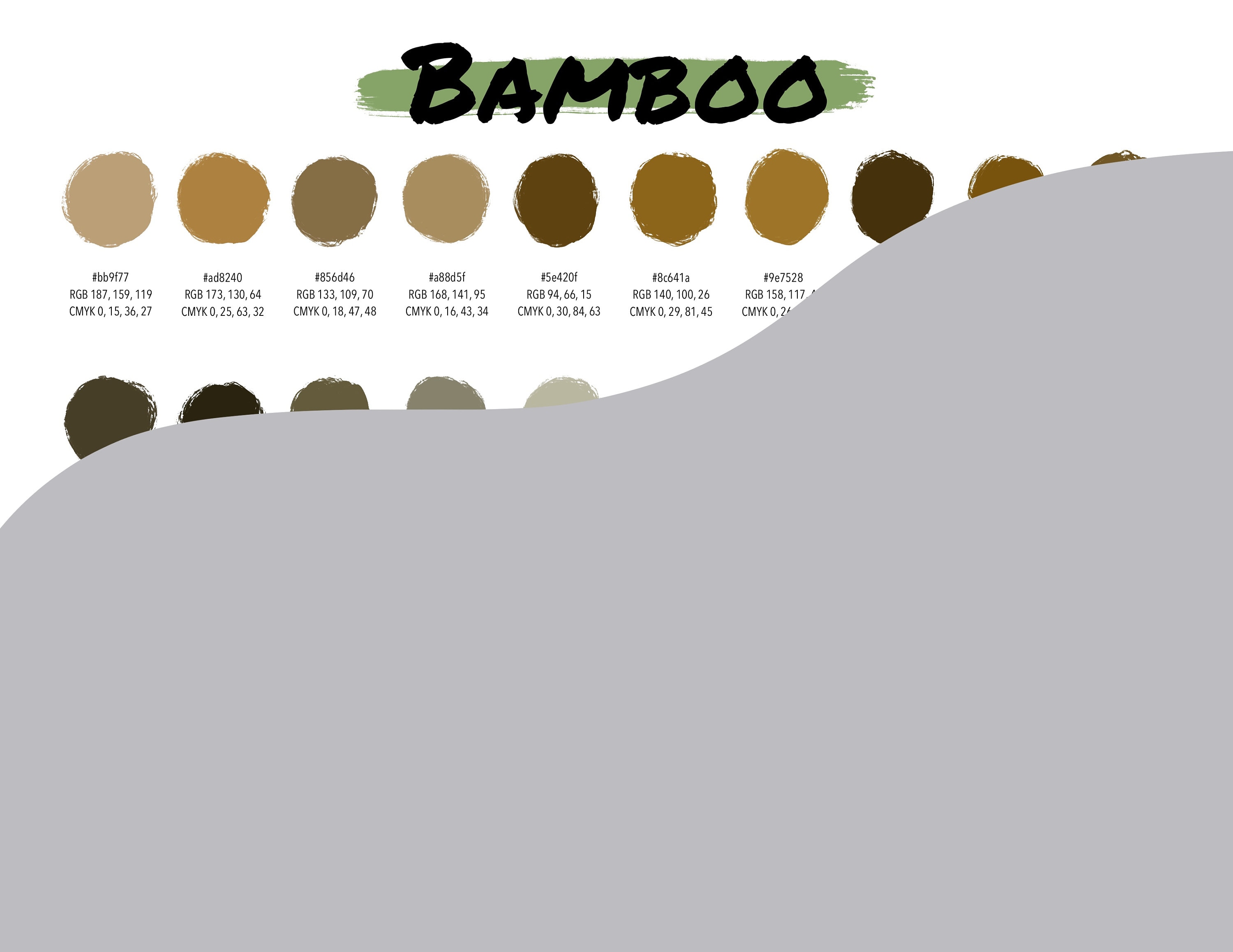 Procreate Color Palette | Bamboo | Instant Download | Digital File ...