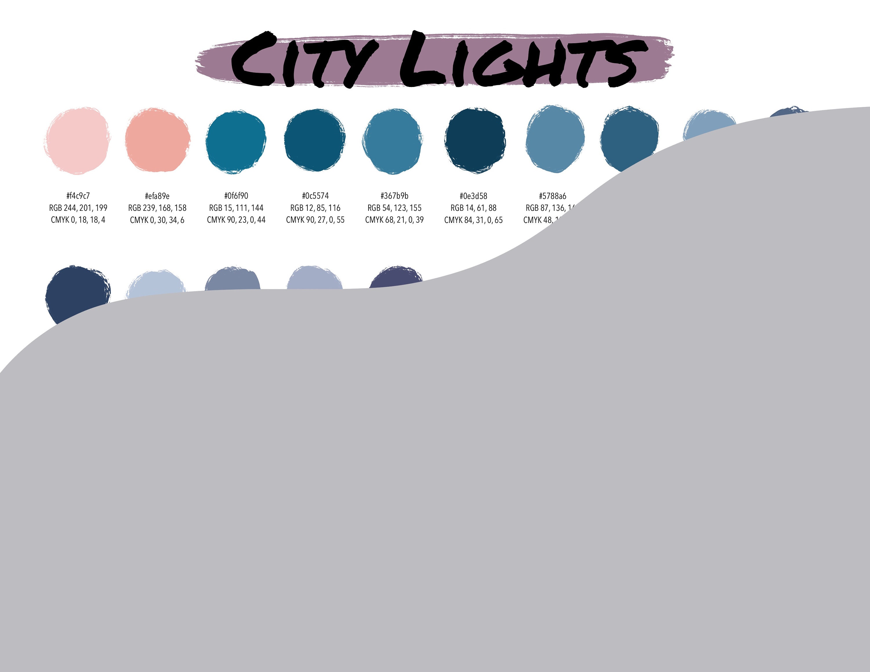 Procreate Color Palette | City Lights | Instant Download | Digital File ...