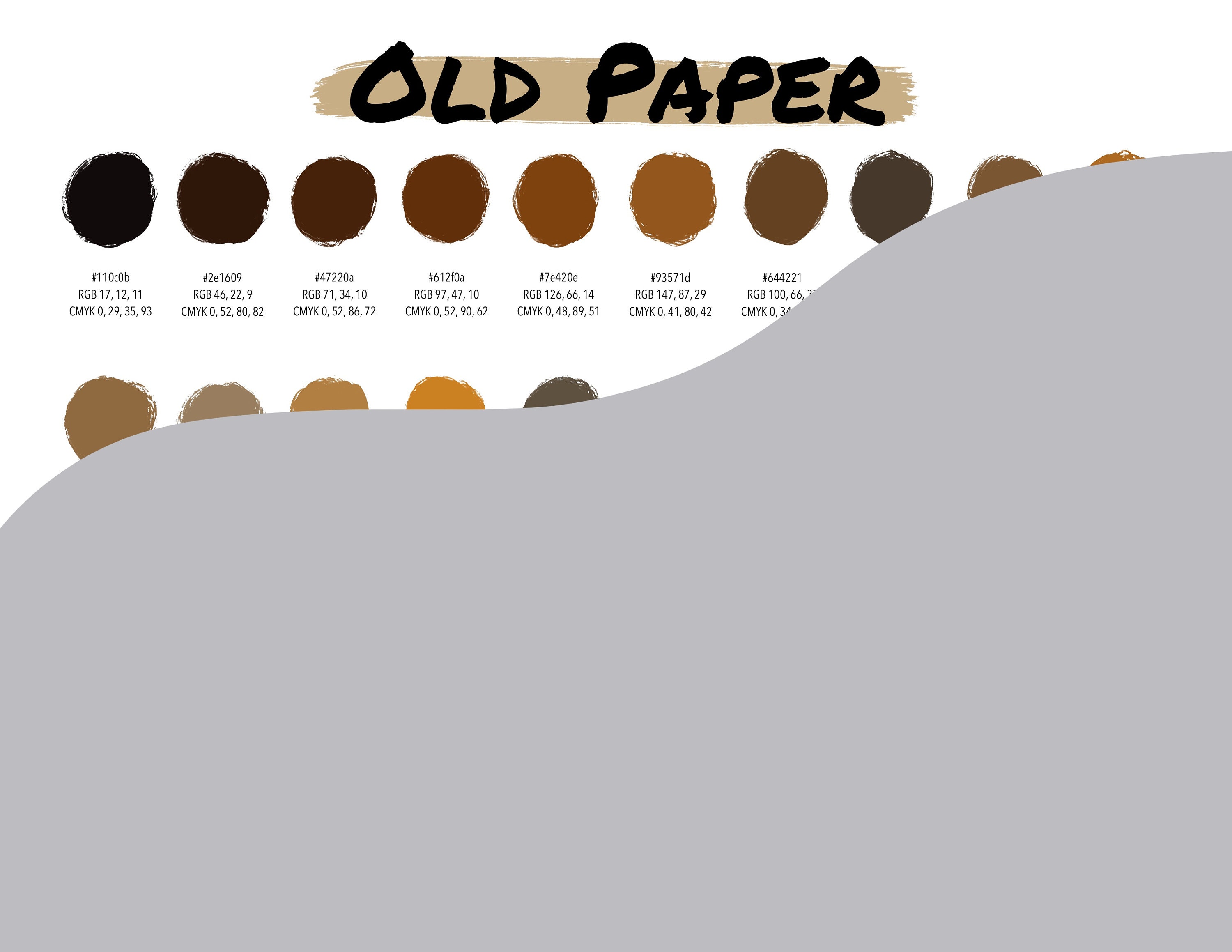 Procreate Color Palette | Old Paper | Instant Download | Digital File ...