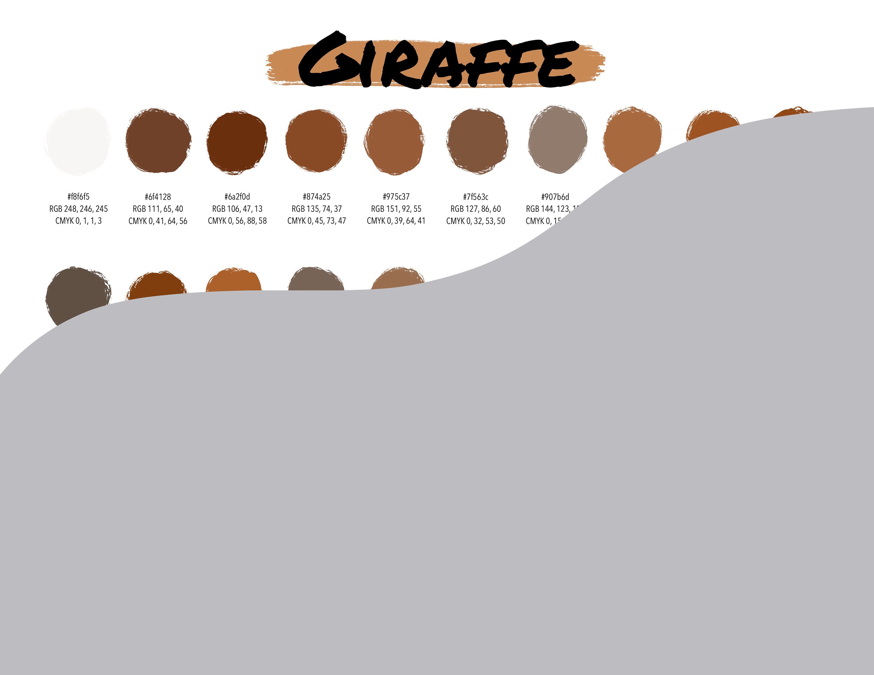 Procreate Color Palette Giraffe Instant Download Digital File Color ...
