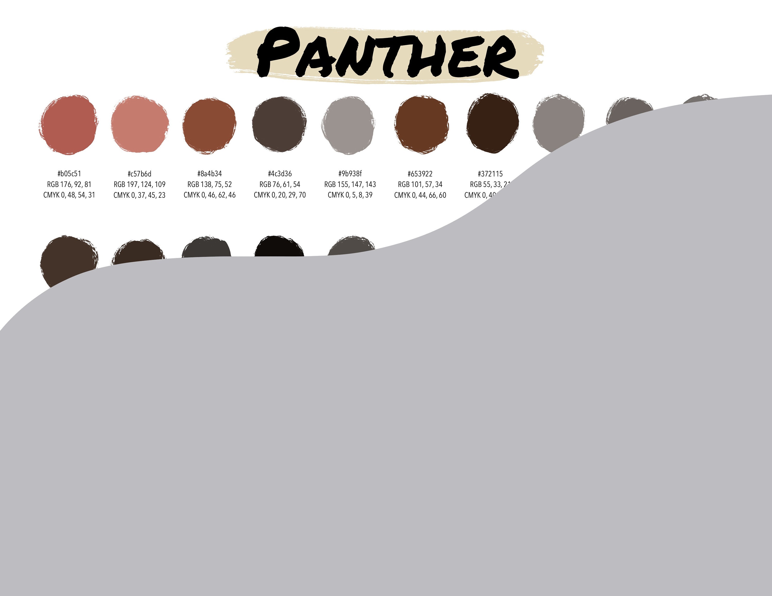 Procreate Color Palette Panther Instant Download Digital File Color ...