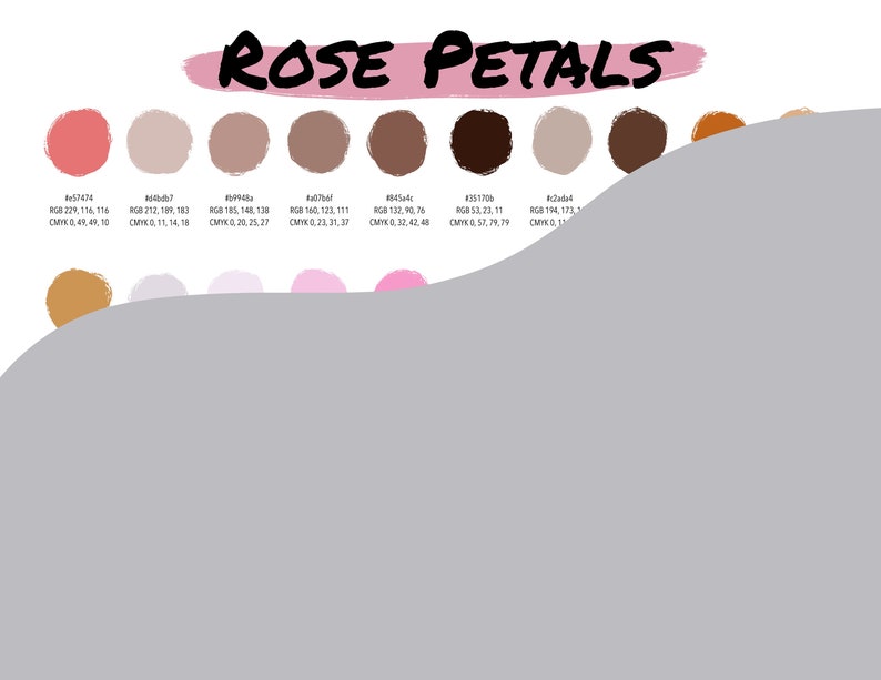 Procreate Color Palette | Rose Petals | Instant Download | Digital File ...