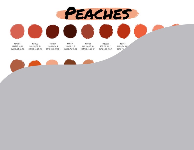 Procreate Color Palette Peaches Instant Download Digital File Color