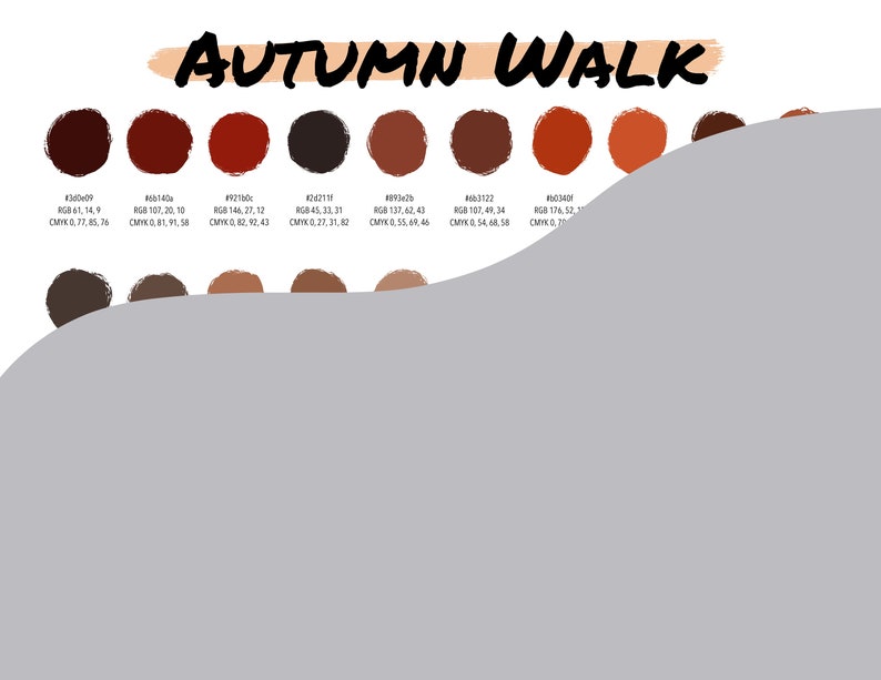 Procreate Color Palette | Autumn Walk | Instant Download | Digital File ...