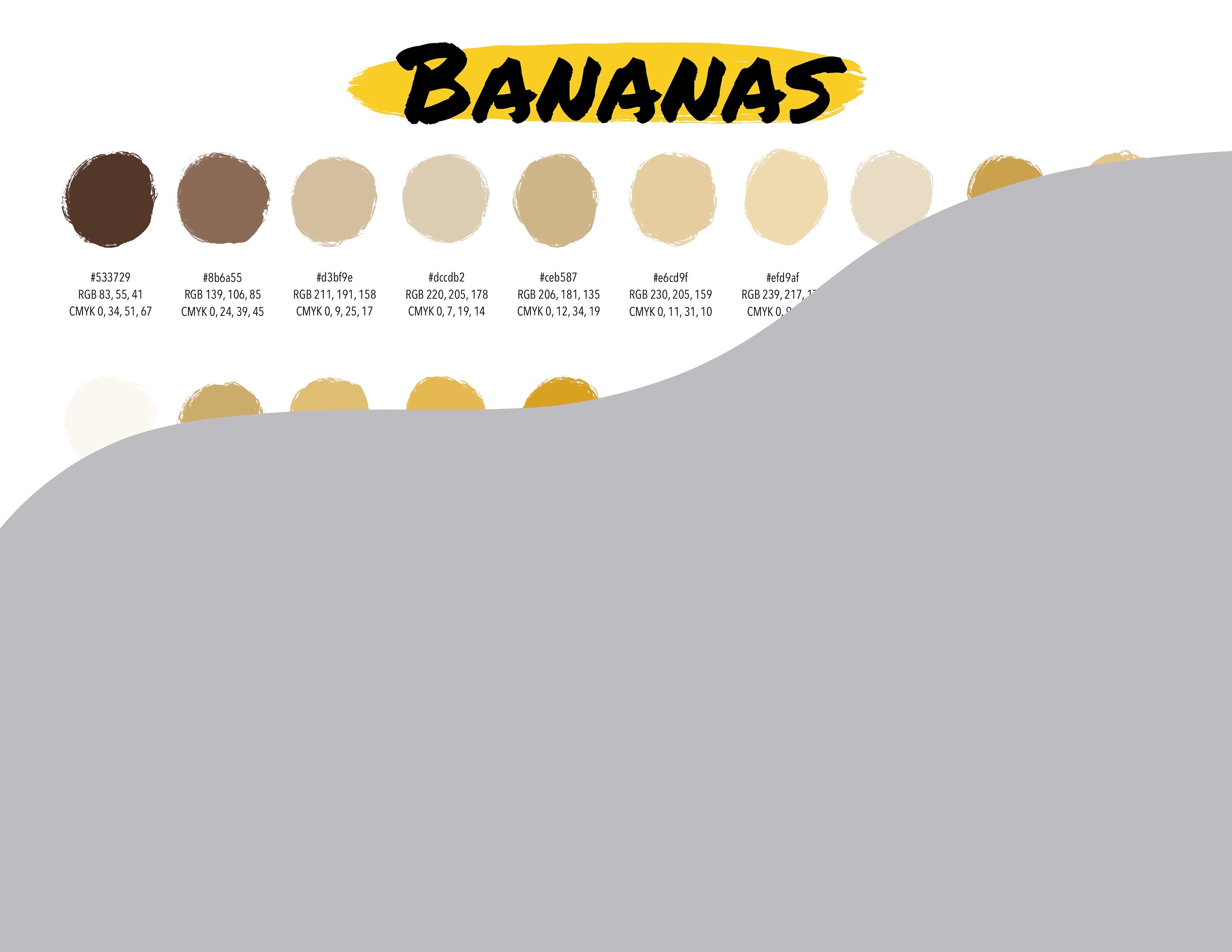 Procreate Color Palette | Bananas | Instant Download | Digital File ...