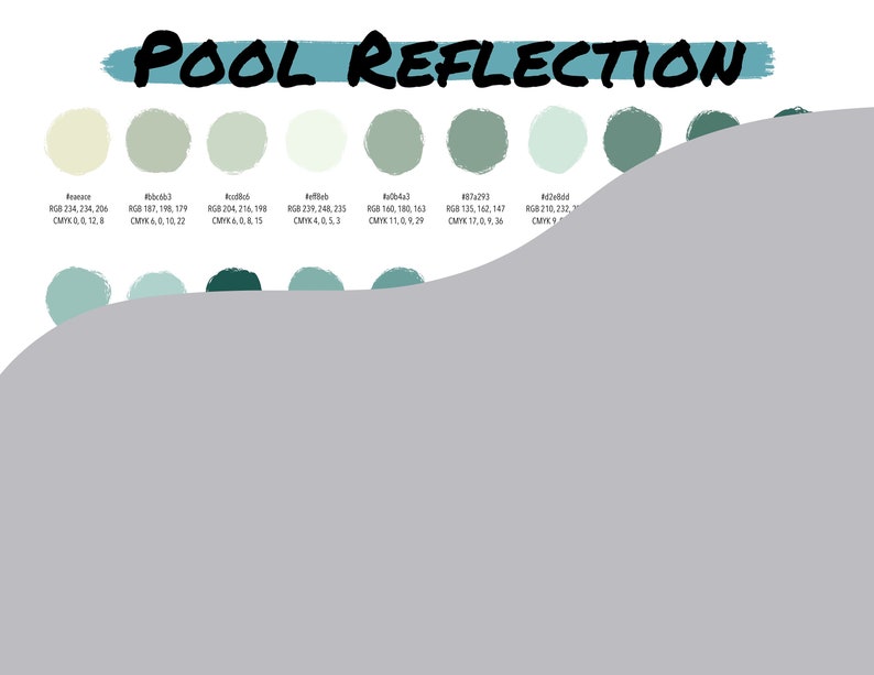 Procreate Color Palette | Pool Reflection | Instant Download | Digital ...