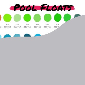 Procreate Color Palette | Pool Floats | Instant Download | Digital File ...
