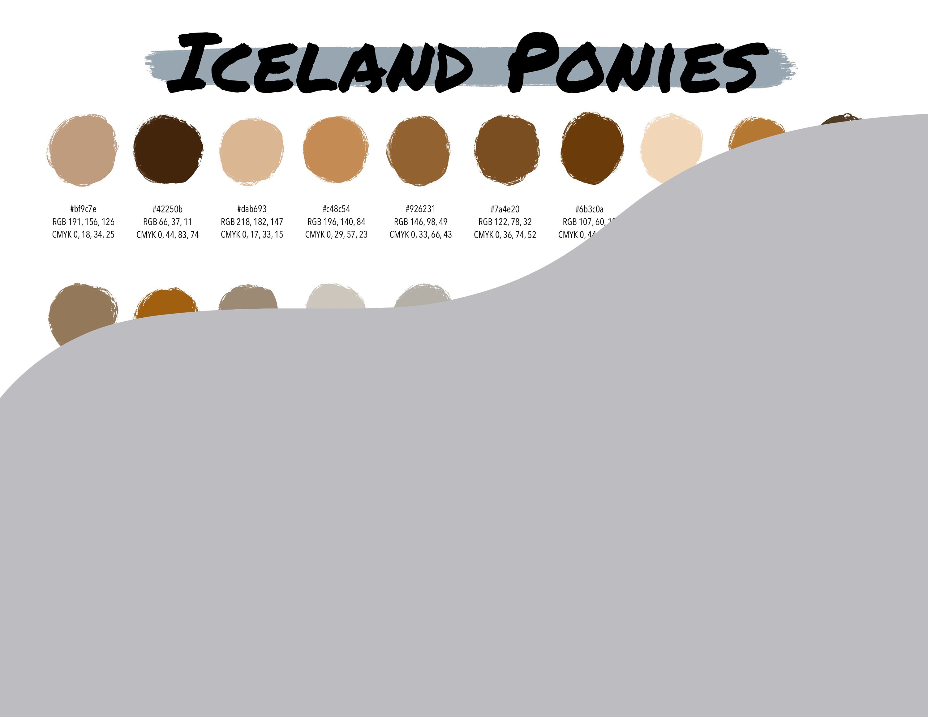 Procreate Color Palette | Iceland Ponies | Instant Download | Digital ...