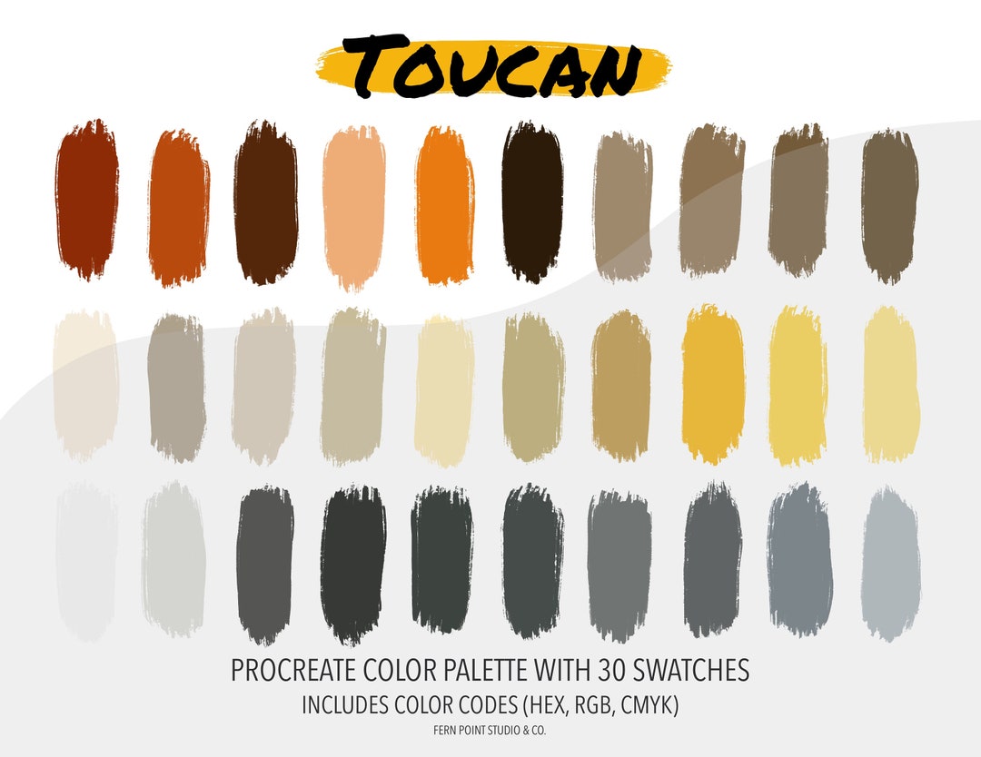 Procreate Color Palette Toucan Instant Download Digital File Color ...