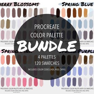 Procreate Color Palette Bundle | 4 Palettes | Spring | Instant Download ...
