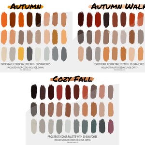 Procreate Color Palette Bundle | 9 Palettes | Fall | Instant Download ...