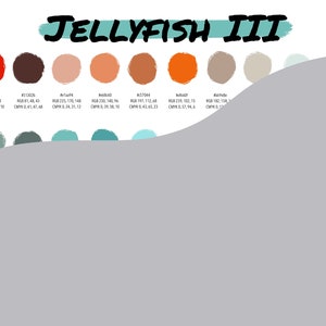 Procreate Color Palette Jellyfish 3 Instant Download Digital File Color ...