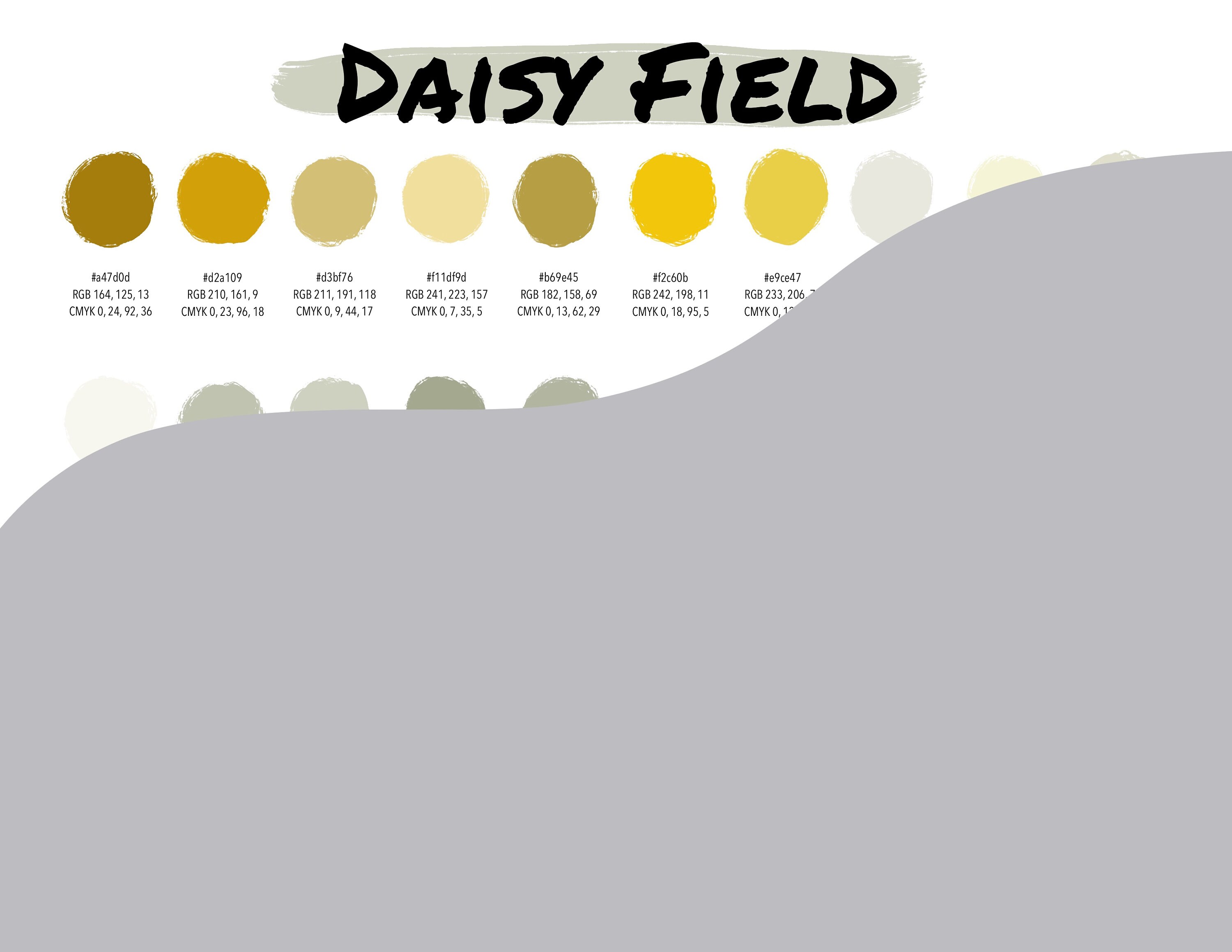 Procreate Color Palette | Daisy Field | Instant Download | Digital File ...