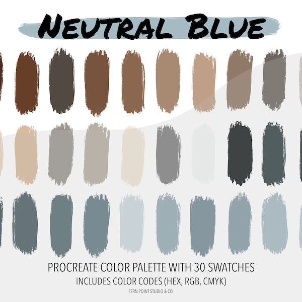 Dusty Blue Palette - Etsy
