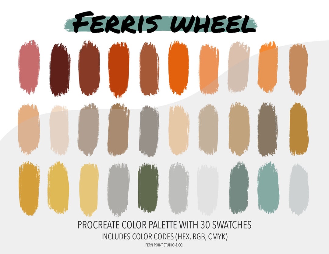 Procreate Color Palette | Ferris Wheel | Instant Download | Digital ...