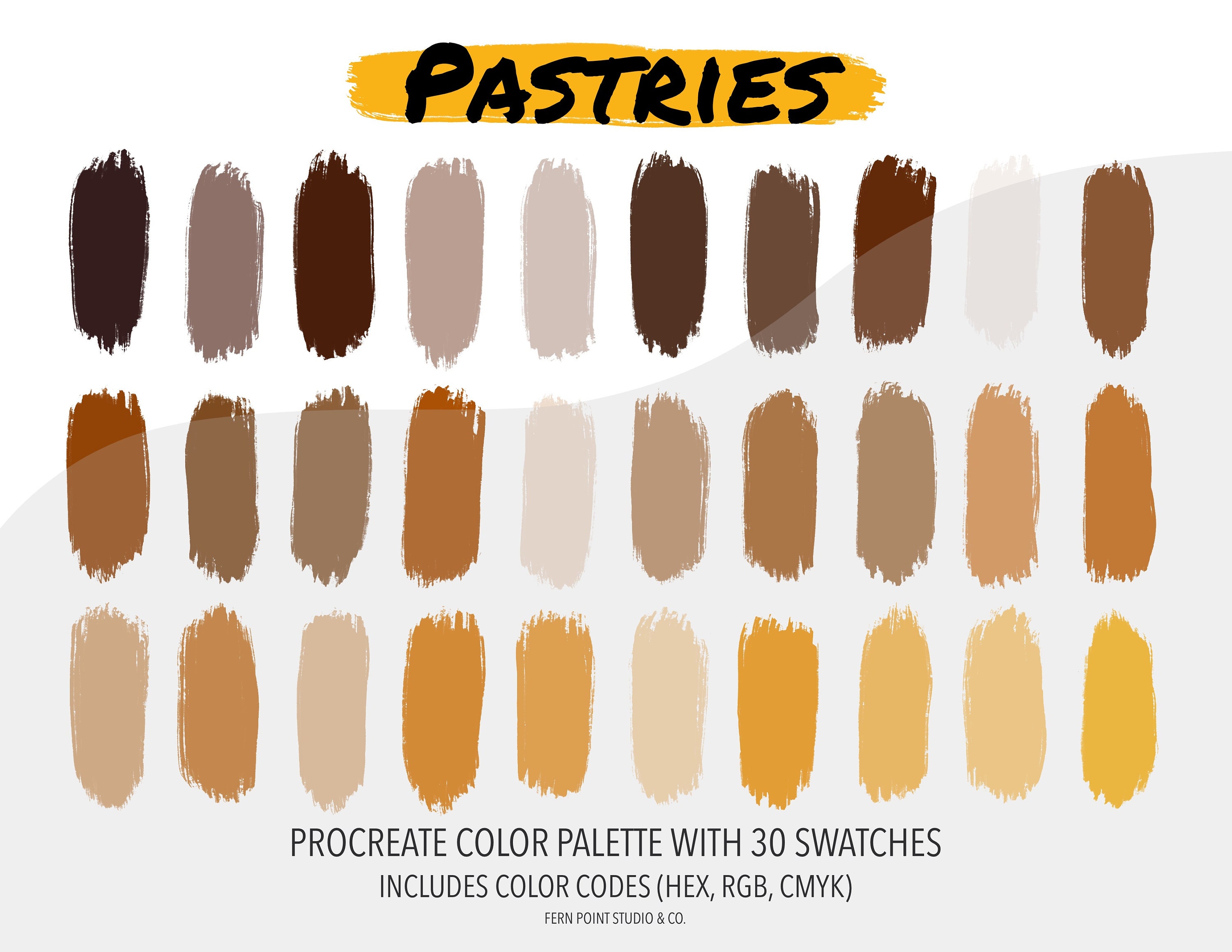 Procreate Color Palette | Pastries | Instant Download | Digital File ...