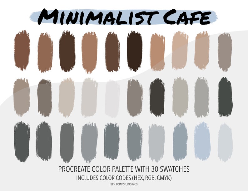 Procreate Color Palette | Minimalist Cafe | Instant Download | Digital ...