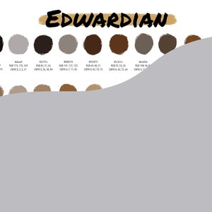 Procreate Color Palette Edwardian Instant Download Digital File Color Swatches Color Codes HEX ...
