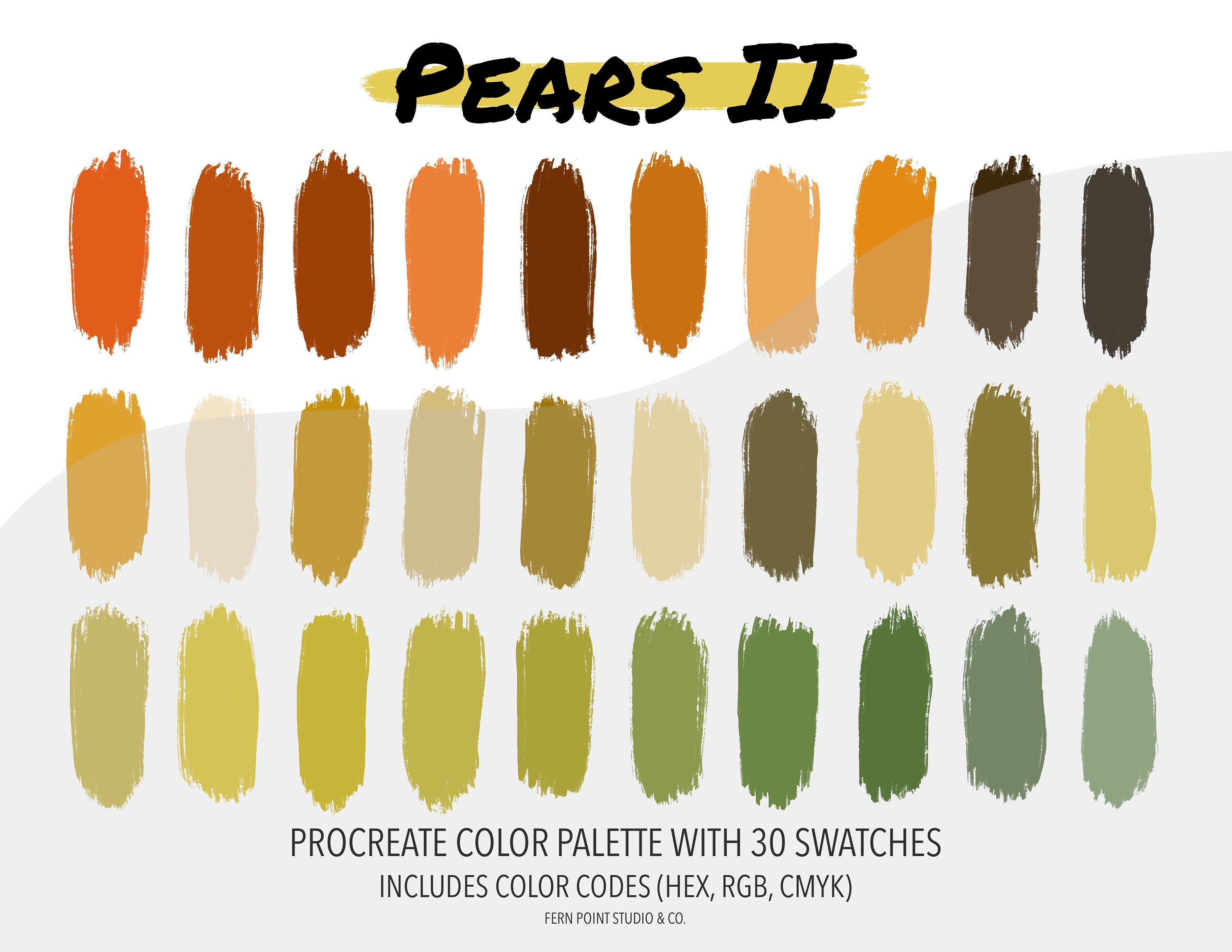 Procreate Color Palette Pears 2 Instant Download Digital File Color ...
