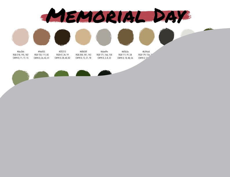 Procreate Color Palette | Memorial Day | Instant Download | Digital ...